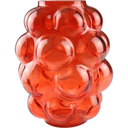 Dekovase AM Design "aus orangefarbenem Glas", orange, B:16cm H:20cm, Glas, Vasen, bietet eine besondere Formgebung