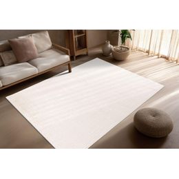 Teppich Kayoom "Bandito 125", elfenbein, B:160cm H:11mm L:230cm, Polyester, Teppiche, Teppich, Kurzflor, Wohnzimmer