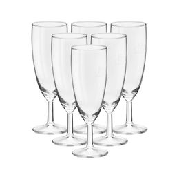 Sektglas Van Well "Sektgl&auml;ser geeicht Royalty 0,1 l 6er Set transparent", bunt (transparent), 6 tlg., Glas, Trinkgef&auml;&szlig;e