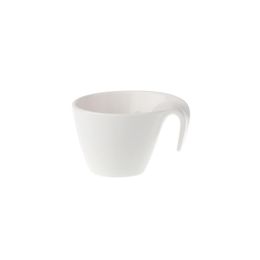 Villeroy & Boch Tasse VILLEROY & BOCH "Kaffeetasse Flow 200 ml wei&szlig;", wei&szlig;, Porzellan, Trinkgef&auml;&szlig;e, Tasse