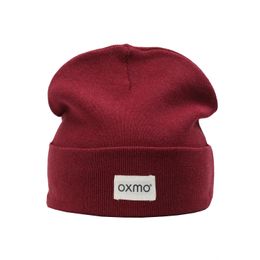 Beanie oxmo "Beanie OXBiene", Damen, rot (wine r mel), 100% Baumwolle CO., M&uuml;tzen Beanie
