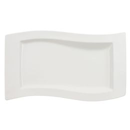 Villeroy & Boch Servierplatte VILLEROY & BOCH "Servierplatte NewWave 49 x 30 cm wei&szlig;", wei&szlig;, Porzellan, Servierplatten, Servierplatte
