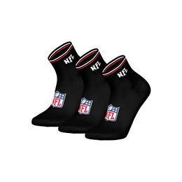 Kurzsocken NFL "Socken NFL SHIELD 3Pack Quarter Socks 3er Pack", Damen, Gr. 39-42, schwarz, Obermaterial: 70% Baumwolle CO. 29% Polyester PES. 1% Elasthan EL., Socken