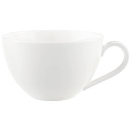 Villeroy & Boch Tasse VILLEROY & BOCH "Kaffeetasse Anmut 280 ml wei&szlig;", wei&szlig;, Porzellan, Trinkgef&auml;&szlig;e, Tasse