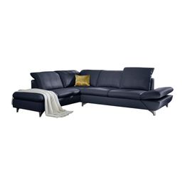 Ecksofa W.Schillig "Taoo, elegant und zeitlos, bequem, L-Form", gr&uuml;n (moos gr&uuml;n z73), B:296cm H:84cm T:242cm, Longlife Xtra-Leder Z73: Naturwalkleder der Luxusklasse aus den erlesensten Rohh&auml;uten. Hautst&auml;rke 1, 1 &ndash; 1, 3 mm, Sofas, Ecksofa, mit Sitziefenverstellung & Kopfteilverstellung