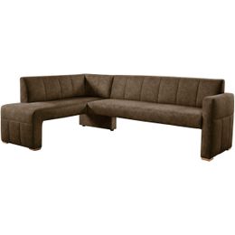 Essbank exxpo - SOFA FASHION, choccolate, B:245cm H:83cm T:159cm, Sitzb&auml;nke, Essbank, elegant und modern mit hohem Sitzkomfort