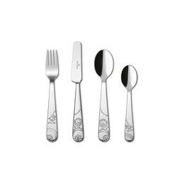 Villeroy & Boch Kinderbesteck VILLEROY & BOCH "Kinderbesteck Roar like a Lion 4er Set silber", silber, 4 tlg., Essbesteck-Sets