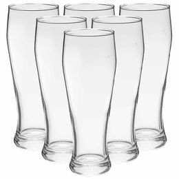Bierglas Van Well "Weizenbiergl&auml;ser (geeicht) Bavaria 0,5 l 6er Set transparent", bunt (transparent), Glas, Trinkgef&auml;&szlig;e