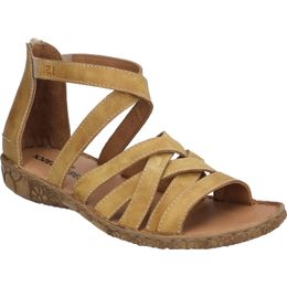 Sandale Josef Seibel "Rosalie 53, amber", Damen, Gr. 39, gelb (amber), Obermaterial: 100% Rindsleder Leather cow., Schuhe Sandale
