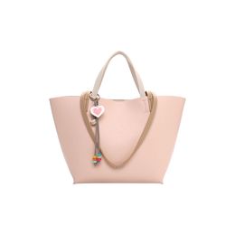Shopper Tamaris "Shopper TAS Keshia", Damen, Gr. B/H/T: 48cm x 30cm x 12cm 0, rosa (lightrose 646), Polyurethan, Taschen Shopper