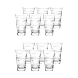 Glas Leonardo "Trinkgl&auml;ser Vario 280 ml 12er Set transparent", bunt (transparent), 12 tlg., Glas, Trinkgef&auml;&szlig;e, Kaffeetasse