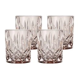 Whiskyglas Nachtmann "Whiskybecher Noblesse Fresh 295 ml 4er Set", grau (taupe), 4 tlg., Glas, Trinkgef&auml;&szlig;e, Whiskyglas