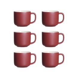 Ritzenhoff & Breker Tasse RITZENHOFF & BREKER "Kaffeetassen Jasper 240 ml 6er Set", lila (beere), 6 tlg., Keramik, Trinkgef&auml;&szlig;e, Tasse