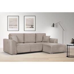 OTTO home "BEATRICE optionale Schlafsofa mit Bettkasten, B/T/H: 265/170/86 cm" L-Form, wahlweise auch mit Bettfunktion und Bettkasten