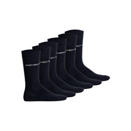 Kurzsocken Emporio Armani "Socken 6er Pack", Herren, Gr. 40-45, schwarz, Obermaterial: 74% Baumwolle CO. 24% Polyamid PA. 2% Elasthan EL., Socken