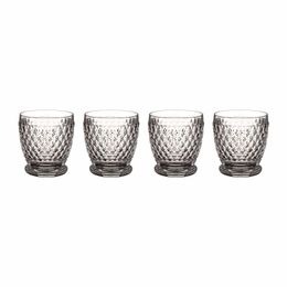 Villeroy & Boch Whiskyglas VILLEROY & BOCH "Becher Boston 330 ml 4er Set transparent", bunt (transparent), Kristallglas, Trinkgef&auml;&szlig;e, Whiskyglas