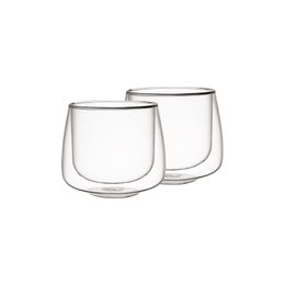 Villeroy & Boch Thermoglas VILLEROY & BOCH "Kaffeegl&auml;ser Artesano Hot & Cold 180 ml 2er Set transparent", bunt (transparent), 2 tlg., Glas, Trinkgef&auml;&szlig;e