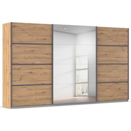 Kleiderschrank Rauch "Schwebet&uuml;renschrank OTTO&acute;s Choice Garderobe Schrank TOP ANGEBOT Avola", beige (eiche artisan, leisten graumetallic), B:360cm H:229cm T:62cm, Holzwerkstoff, Schr&auml;nke, Kleiderschrank, mit eleganten Zierleisten in Chrom, Schwarz oder Wei&szlig; MADE IN GERMANY, Topseller