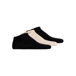 Sneakersocken Hudson "Socken EASY&sup3; 3-PACK SNEAKER 3er Pack", Damen, Gr. 35-38, bunt (schwarz, beige), Obermaterial: 80% Baumwolle CO. 17% Polyamid PA. 3% Elasthan EL., Socken Sneakersocken