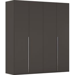 Dreht&uuml;renschrank Rauch "Kleiderschrank Schrank Garderobe W&auml;scheschrank BESTSELLER MONTCLAR", graphit, griffe chrom, B:201cm H:223cm T:60cm, Holzwerkstoff, Schr&auml;nke, Dreht&uuml;renschrank, Front in Glas/Hochglanz/Dekor/Grauspiegel in 5 Breiten MADE IN GERMANY, Topseller