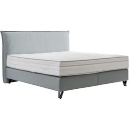 Boxspringbett Alina "Manrid in der Breite 180x200cm", gr&uuml;n (blassgr&uuml;n ttn 313), B:200cm L:212cm, Lederoptik TTN (84% Polyester, 16% Leder), Komplettbetten, Boxspringbett, inkl. Partnermatratze