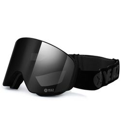 Snowboardbrille YEAZ "Magnet-Ski-Snowboardbrille schwarz/schwarz APEX", schwarz, Sportbrillen