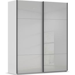 Schwebet&uuml;renschrank Rauch "Kleiderschrank Schrank Garderobe Schlafzimmerschrank CONTIDO", grau (seidengrau, glas seidengrau), B:181cm H:223cm T:68cm, Holzwerkstoff, Schr&auml;nke, Schwebet&uuml;renschrank, aus hochwertigem Material in 6 Breiten 2 Griff-Farben MADE IN GERMANY