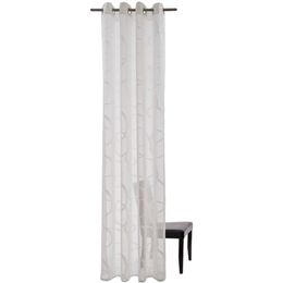Gardine HOMING "Seth" Gr. 1, wei&szlig;, B:140cm H:245cm, Obermaterial: 100% Polyester, Gardinen, Gardine, Fertigschal
