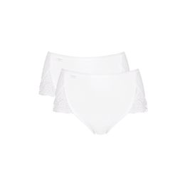 Slip Sloggi "Slip Pure Sense Luxe Maxi C2P 2er Pack", Damen, Gr. 40, wei&szlig;, Obermaterial: 88% Polyamid PA. 12% Elasthan EL., Unterhosen Slip