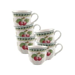 Villeroy & Boch Espressotasse VILLEROY & BOCH "Espressotassen French Garden Fleurence 80 ml 6er Set bunt", bunt, 6 tlg., Porzellan, Trinkgef&auml;&szlig;e, Espressotasse