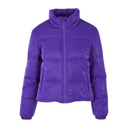 Winterjacke Urban Classics "Urban Classics Damen Ladies Shark Skin Puffer Jacket", Damen, Gr. XS, realviolet, 100% Polyester, unifarben, normal, amerikanischer Ausschnitt, Jacken Winterjacke