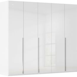 Dreht&uuml;renschrank Rauch "Kleiderschrank Schrank Garderobe W&auml;scheschrank BESTSELLER MONTCLAR", alpinwei&szlig;, hochglanz wei&szlig;, griffe chrom, B:251cm H:223cm T:60cm, Holzwerkstoff, Schr&auml;nke, Dreht&uuml;renschrank, Front in Glas/Hochglanz/Dekor/Grauspiegel in 5 Breiten MADE IN GERMANY, Topseller