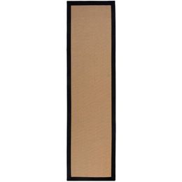 L&auml;ufer FLAIR RUGS "Kira mit Fischgr&auml;tmuster, aus Jute", schwarz, B:60cm H:3mm L:230cm, Jute, Kunstfaser, Teppiche, L&auml;ufer