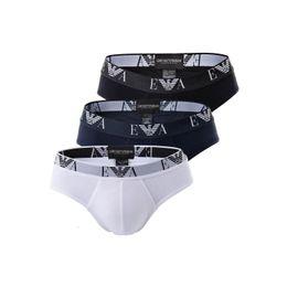 Slip Emporio Armani "Slip 3er Pack", Herren, Gr. XXL, bunt (wei&szlig;, schwarz, marine), Obermaterial: 95% Baumwolle CO. 5% Elasthan EL., Unterhosen Slip