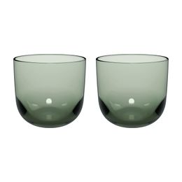 Glas "Wassergl&auml;ser Like Glass 280 ml 2er Set", gr&uuml;n (sage), 2 tlg., Glas, LIKE. BY VILLEROY & BOCH, Trinkgef&auml;&szlig;e, GlaeserSet Trinkglas