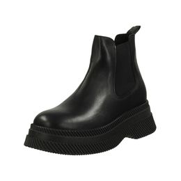Stiefelette Steve Madden "Steve Madden Stiefelette Leder/Textil", Damen, Gr. 41, schwarz, schwarz, Leder, Textil, Schuhe Stiefelette