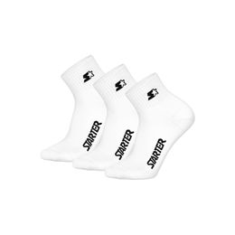 starters Kurzsocken STARTER "Socken STARTER 3pk Quarter Socks 3er Pack", Damen, Gr. 35-38, braun (wei&szlig;), Obermaterial: 63% Baumwolle CO. 31% Polyester PES. 3% Polyamid PA. 2% Elastodien ED. 1% Elasthan EL., Socken