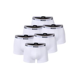 Boxershorts BOSS "Boxershort Trunk 3P Power 6er Pack", Herren, Gr. M, wei&szlig;, Obermaterial: 95% Baumwolle CO. 5% Elasthan EL., Unterhosen