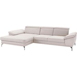 Sit & More Ecksofa SIT & MORE "Scorpio L-Form", beige (natur), B:311cm H:85cm T:181cm, Sofas, Ecksofa, inklusive Sitztiefenverstellung, wahlweise mit Kopfverstellung
