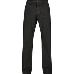 Bequeme Jeans Urban Classics "Urban Classics Herren Organic Straight Leg Denim", Herren, Gr. 28, Normalgr&ouml;&szlig;en, schwarzwashed, 50% Baumwolle, 50% Baumwolle (Bio), unifarben, normal, Jeans