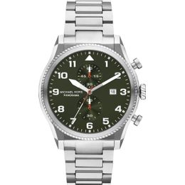 Chronograph Michael Kors "PANORAMA", edelstahlfarben, Armbanduhren, Herren, Chronograph, Quarzuhr, Armbanduhr, Herrenuhr, Edelstahlarmband, analog, Tag