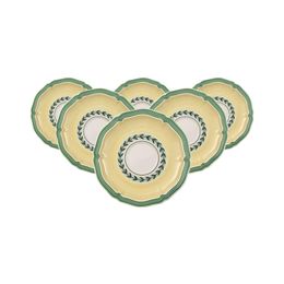 Villeroy & Boch Untertasse VILLEROY & BOCH "Espressountertassen French Garden Fleurence &oslash; 12,2 cm 6er Set bunt", bunt, L:12,2cm, Speiseteller