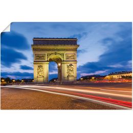 Artland "Paris Triumphbogen abends" Paris 1 Stk. tlg. ohne Rahmen