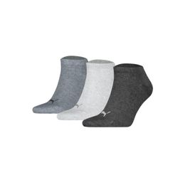 Sneakersocken Puma "Socken Sneaker Plain 3P 3er Pack", Damen, Gr. 39-42, grau, Obermaterial: 66% Baumwolle CO. 18% Polyamid PA. 14% Polyester PES. 2% Elasthan EL., Socken Sneakersocken