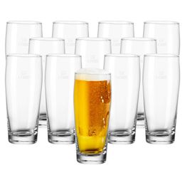 Bierglas Van Well "Willi Becher geeicht 0,5 l 12er Set transparent", bunt (transparent), 12 tlg., Glas, Trinkgef&auml;&szlig;e