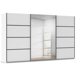 Kleiderschrank Rauch "Schwebet&uuml;renschrank OTTO&acute;s Choice Garderobe Schrank TOP ANGEBOT Avola", wei&szlig; (alpinwei&szlig;, leisten graumetallic), B:360cm H:210cm T:62cm, Holzwerkstoff, Schr&auml;nke, Kleiderschrank, mit eleganten Zierleisten in Chrom, Schwarz oder Wei&szlig; MADE IN GERMANY, Topseller