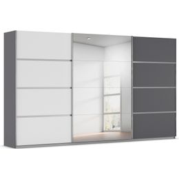 Kleiderschrank Rauch "Schwebet&uuml;renschrank OTTO&acute;s Choice Garderobe Schrank TOP ANGEBOT Avola", grau (graumetallic, alpinwei&szlig;, leisten chrom), B:360cm H:210cm T:62cm, Holzwerkstoff, Schr&auml;nke, Kleiderschrank, mit eleganten Zierleisten in Chrom, Schwarz oder Wei&szlig; MADE IN GERMANY