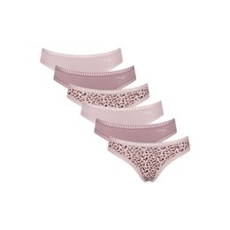 Slip Sloggi "Slip GO Crush Mini C6P 6er Pack", Damen, Gr. M, pink (rosa), Obermaterial: 95% Baumwolle CO. 5% Elasthan EL., Unterhosen Slip