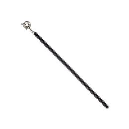 Kette ohne Anh&auml;nger Jobo "Edelsteinkette 6 mm", schwarz, Halsketten, Damen, Materialmix, L: 45, mit H&auml;matin 45 cm