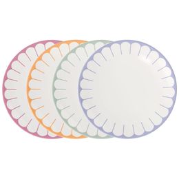 Villeroy & Boch Speiseteller VILLEROY & BOCH "Speiseteller-Set Fleur Couleur &oslash; 26,6 cm 4er Set bunt", bunt, L:26,6cm, Speiseteller, Speiseteller